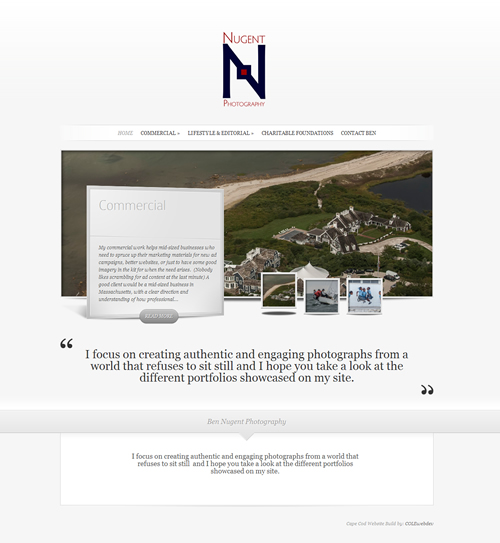 New Cape Cod Website Launch - Nugent Photography - Cape Cod Web Design and Development