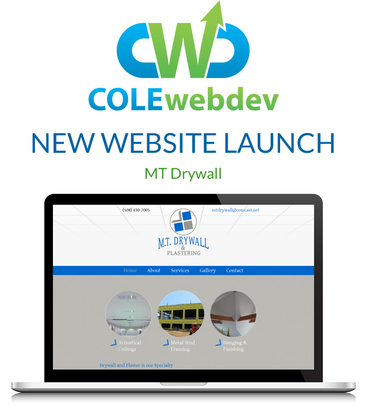 NEW MT Drywall Website - Cape Cod Web Design and Development